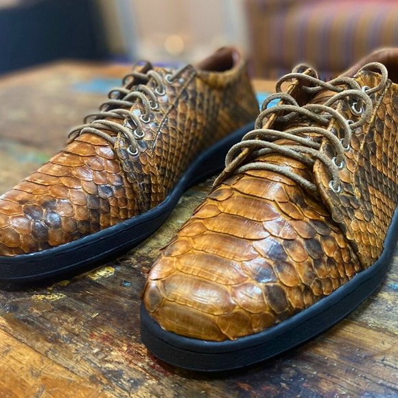 Custom Made | Shoes | Real Snake Skin Sneakers Casual Walking Shoes ...